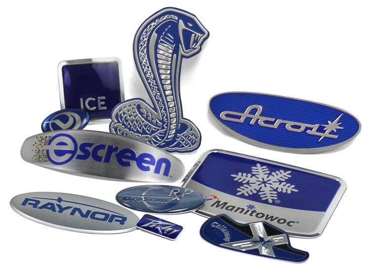 Options in Embossed Metal Nameplates
